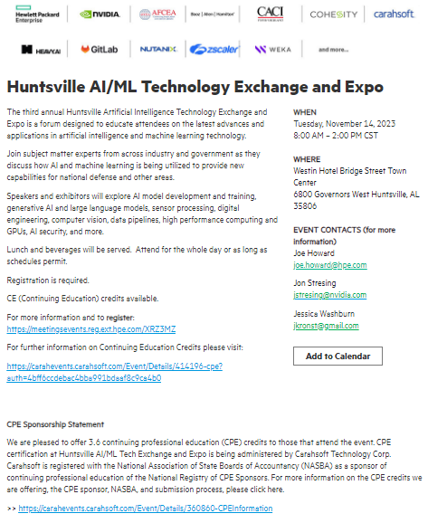 AI/ML Technology Exchange & Expo